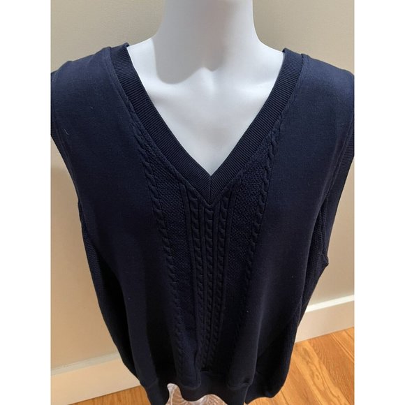 Vintage | Sweaters | Vintage Cutter Buck Cable Knit Vneck Sweater Vest ...